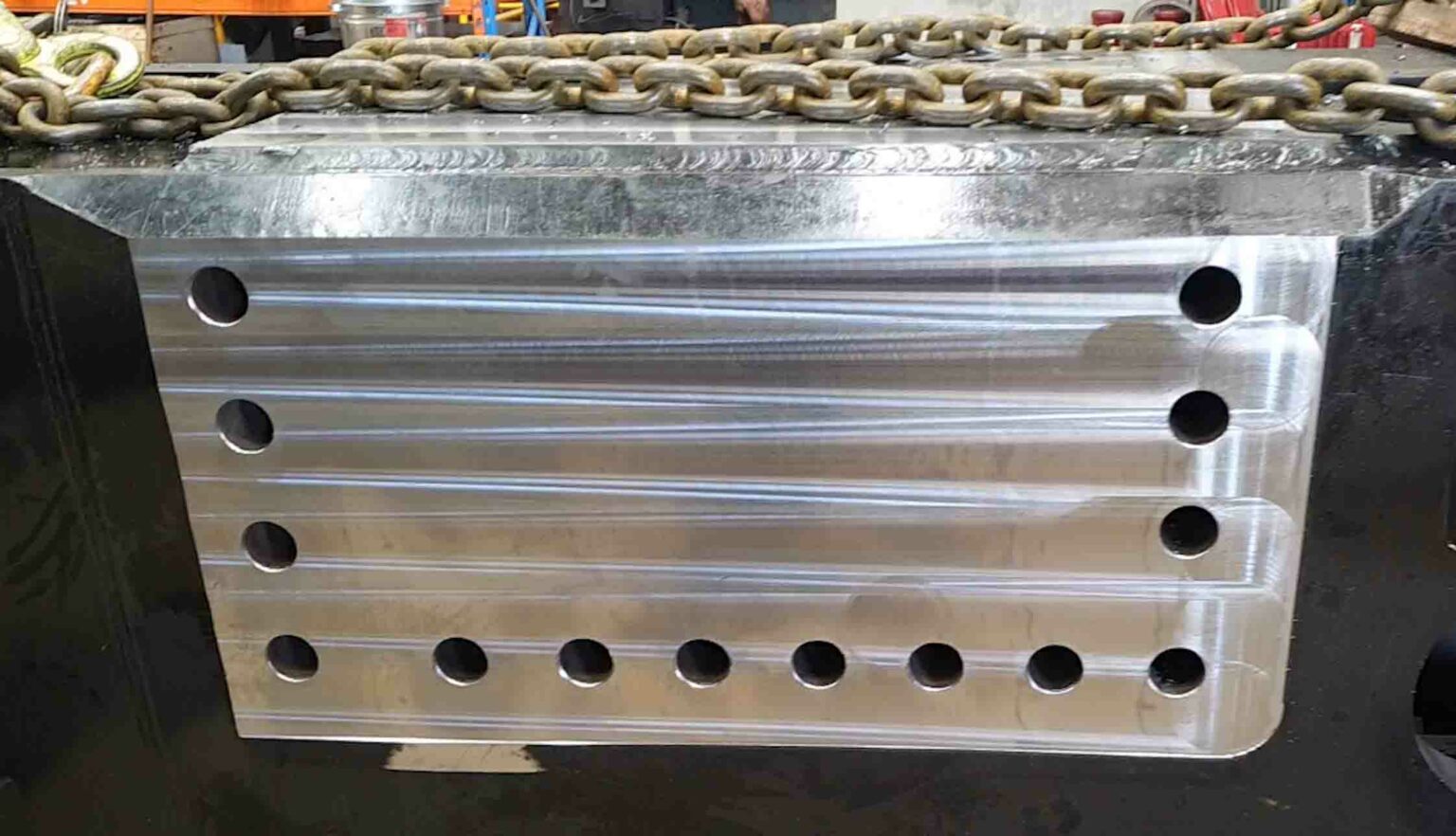 Hitachi Excavator Track Frame Reconditioning - H-E Parts